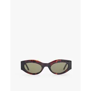 Le Specs Rectangle-frame Sunglasses - Tort