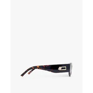 Le Specs Rectangle-frame Sunglasses - Tort