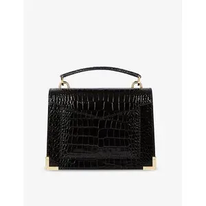 The Kooples Small Emily Crocodile-effect Cross-body Bag - Black