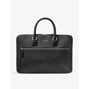 ASPINAL OF LONDON Mount Street Grained-leather Document Case - Black