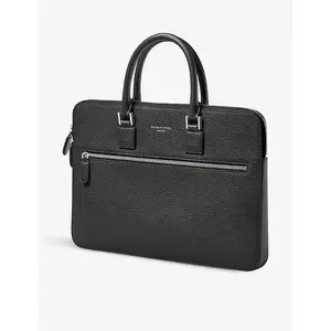 ASPINAL OF LONDON Mount Street Grained-leather Document Case - Black