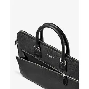 ASPINAL OF LONDON Mount Street Grained-leather Document Case - Black