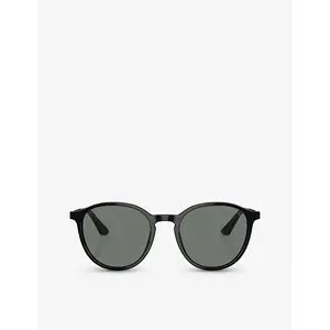 Giorgio Armani Ar8196 Round-frame Sunglasses - Black