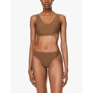 Chantelle Soft Stretch Seamless One-size Thong - Cocoa