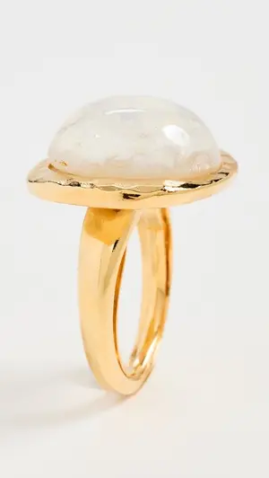 KENNETH JAY LANE Gold Plated Ring With Opal