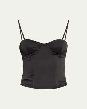 Kiki De Montparnasse Tous Les Jours Charmeuse Bustier - Black