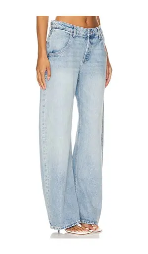 EB DENIM Enzo Mid-rise Barrel Jeans - Laguna