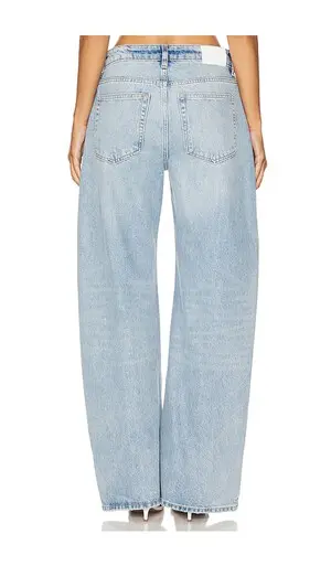 EB DENIM Enzo Mid-rise Barrel Jeans - Laguna