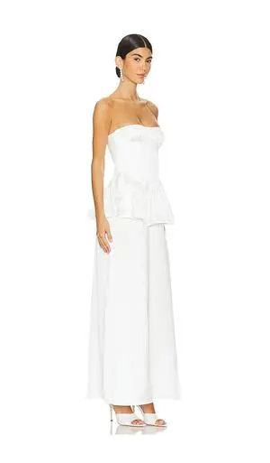 WeWoreWhat Corset Peplum Maxi Dress