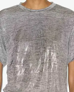 ETOILE Zoeline Printed T-shirt - Gray-silver