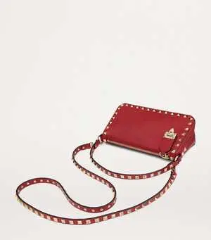 Valentino Garavani Rockstud Shoulder Bag - Red
