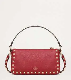 Valentino Garavani Rockstud Shoulder Bag - Red
