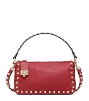 Valentino Garavani Rockstud Shoulder Bag - Red