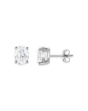 Bloomingdale'S Certified Lab Grown Oval Diamond Stud Earrings - White