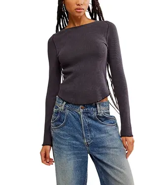 Free People We The Free Easy Does It Tee - Black