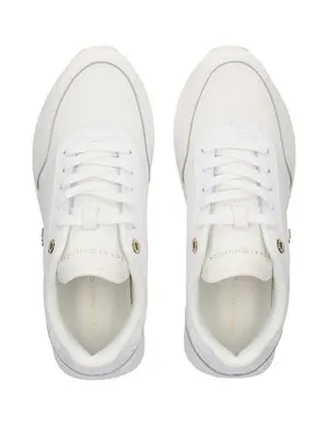 Tommy Hilfiger Logo-plaque Leather Sneakers - White