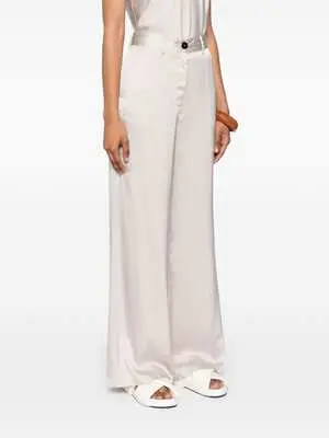 FORTE_FORTE Satin Palazzo Pants - Neutrals