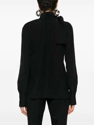 Givenchy 4g Silk Crepe Blouse - Black