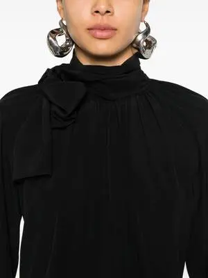 Givenchy 4g Silk Crepe Blouse - Black