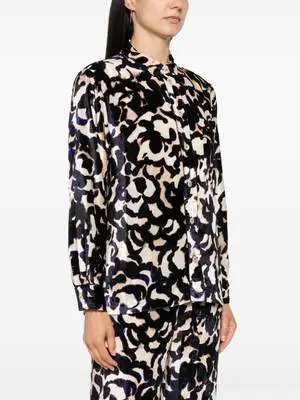 FORTE_FORTE Animal-print Velvet Shirt