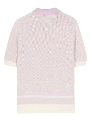 Maison Kitsuné Flash Fox Knitted Polo Top