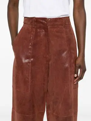 FORTE_FORTE Suede Straight Leg Trousers
