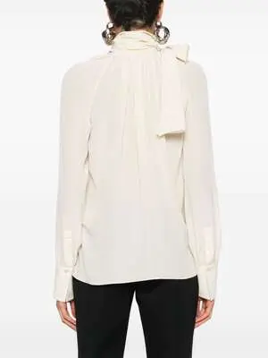Givenchy 4g Silk Crepe Blouse - Neutrals
