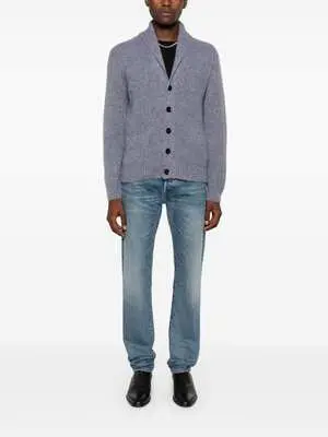 TOM FORD Shawl-collar Ribbed Cardigan