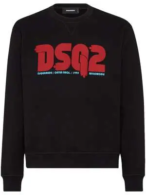 Dsquared2 Logo-print Cotton Sweatshirt - Black