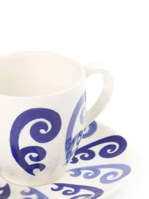 Themis Z Athenee Peacock Espresso Cup And Saucer