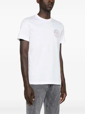 Versace Logo-print Cotton T-shirt - White