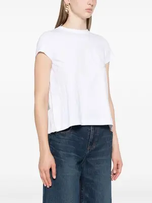 Sacai Knife-pleats Crew-neck T-shirt - White