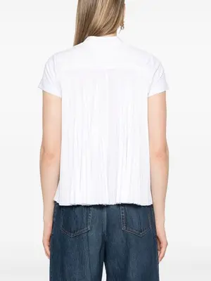 Sacai Knife-pleats Crew-neck T-shirt - White
