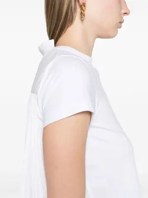 Sacai Knife-pleats Crew-neck T-shirt - White