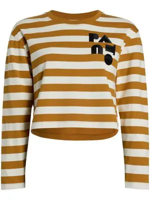Patou Breton-stripe T-shirt - Brown