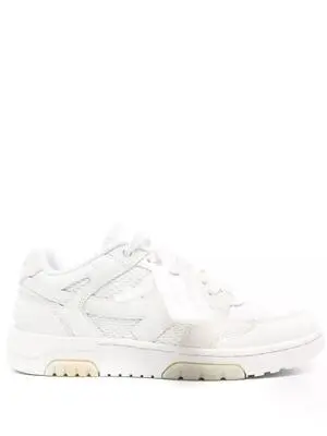 Off-White Paneled Leather Sneakers