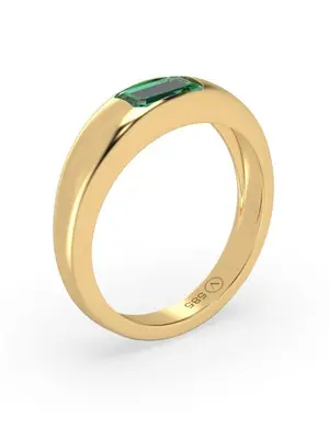VEYNOU 14kt Yellow Emerald Ring