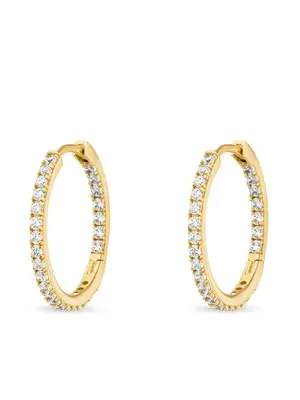 VEYNOU 14kt Yellow Cleo Diamond Hoop Earrings - Gold