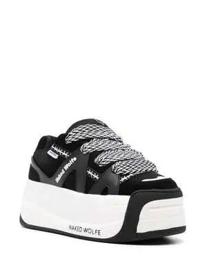 NAKED WOLFE Leather Platform Sneakers