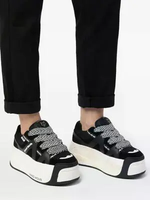 NAKED WOLFE Leather Platform Sneakers