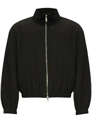 Helmut Lang Layered Silk Bomber Jacket