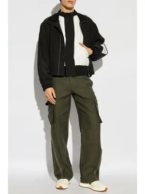 Helmut Lang Layered Silk Bomber Jacket