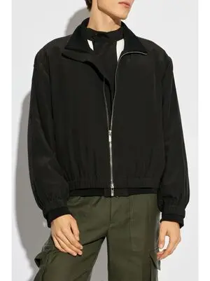 Helmut Lang Layered Silk Bomber Jacket
