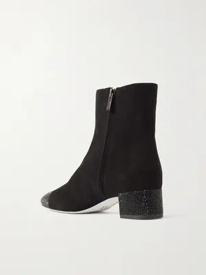 Rene Caovilla Bonnie Ankle Boots - Black