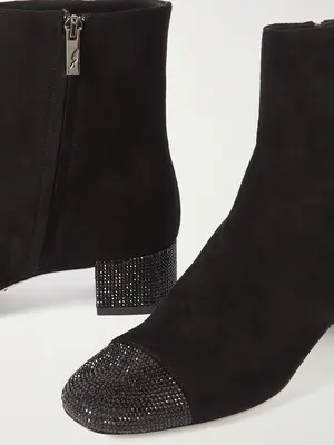 Rene Caovilla Bonnie Ankle Boots - Black
