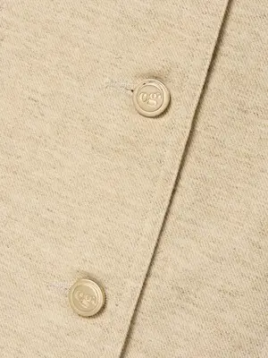 Cult Gaia Lua Cotton And Linen-blend Twill Midi Skirt