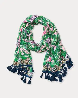 Lilly Pulitzer® Resort Scarf Conch Shell Pink Roaring With Joy Engineered Scarf