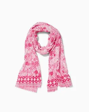Lilly Pulitzer® Resort Scarf Raspberry Rouge Animal Magnetism Engineered Scarf
