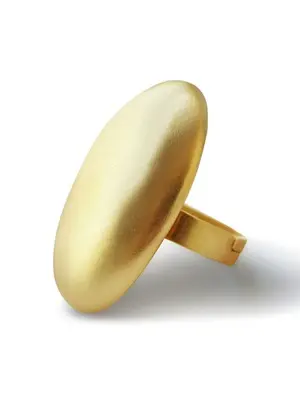 HZMER JEWELLERY Brushed-effect Ring - Gold