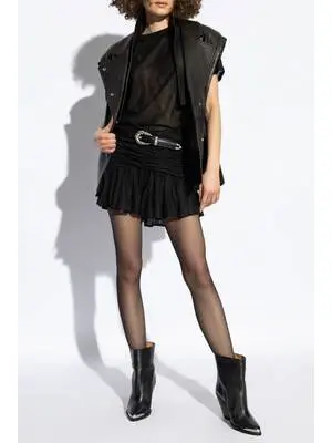 IRO PARIS Distressed Semi-sheer T-shirt
